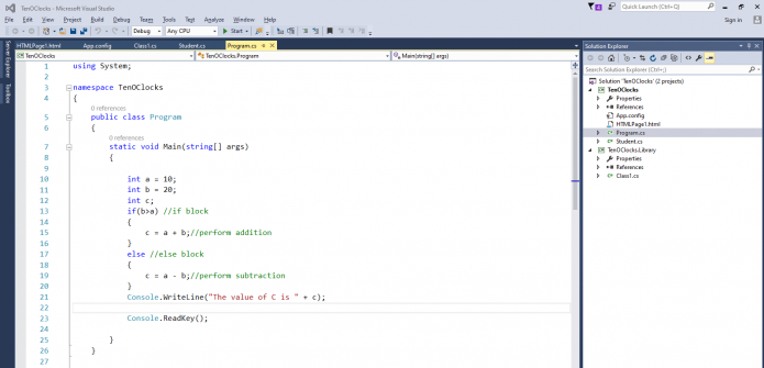 Conditional Statements in C# - tenOclocks