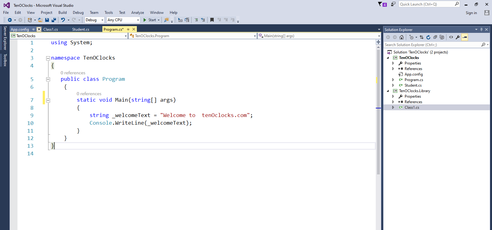 C#- Programming Guide | Starting Phase Learning(3) - tenOclocks